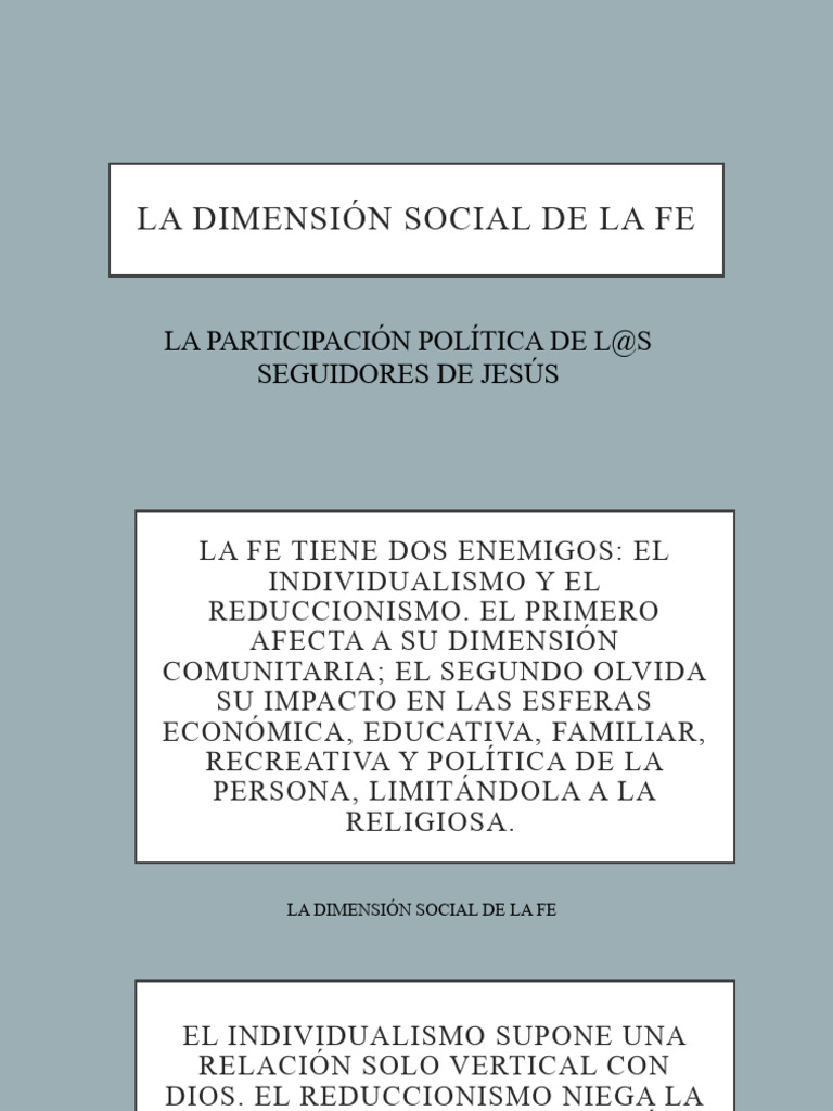 Dimensión Social Fe | PDF | Fe