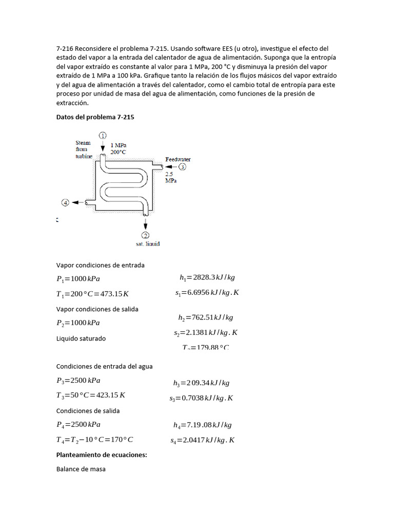 Ejercicios Cap 7 | PDF | Agua | Entropía