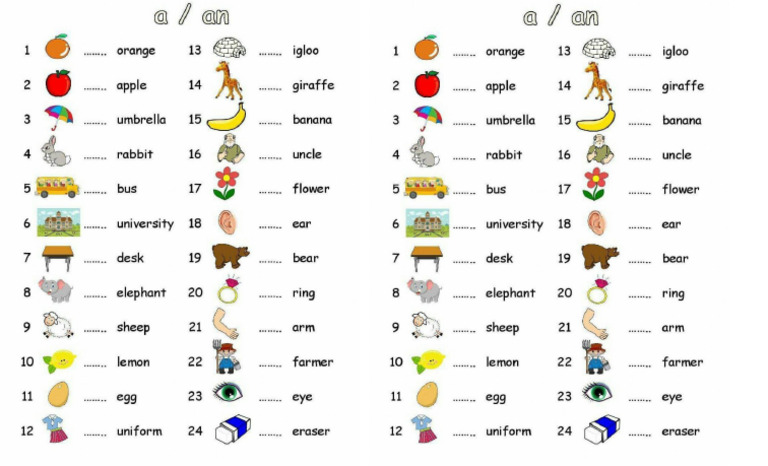 A An Articles Task | PDF