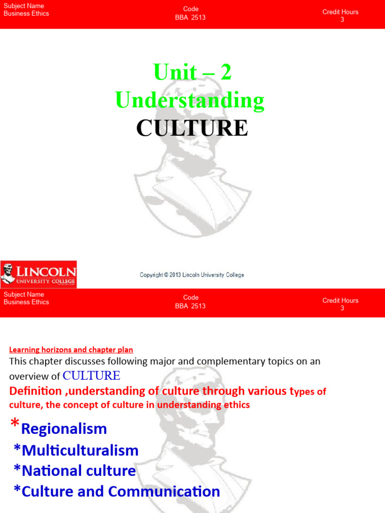 Understanding Culture in Business Ethics | PDF | Multiculturalism ...