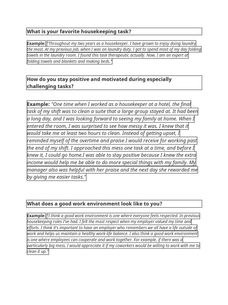 Sample Answers | PDF | Career & Growth | Self-Improvement