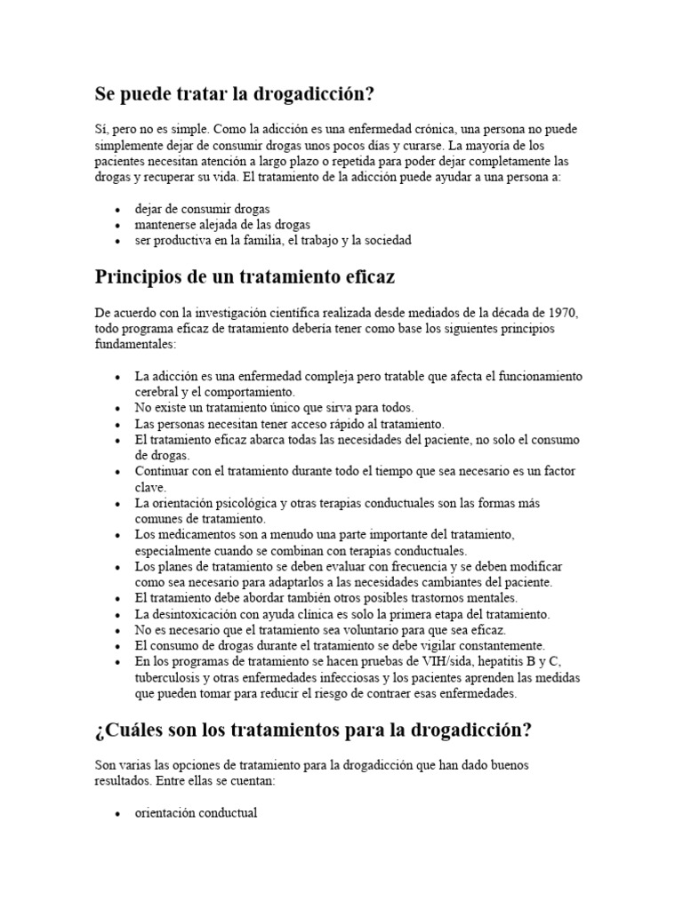 Se Puede Tratar La Drogadicción | PDF | La dependencia de sustancias | Despachador de drogas