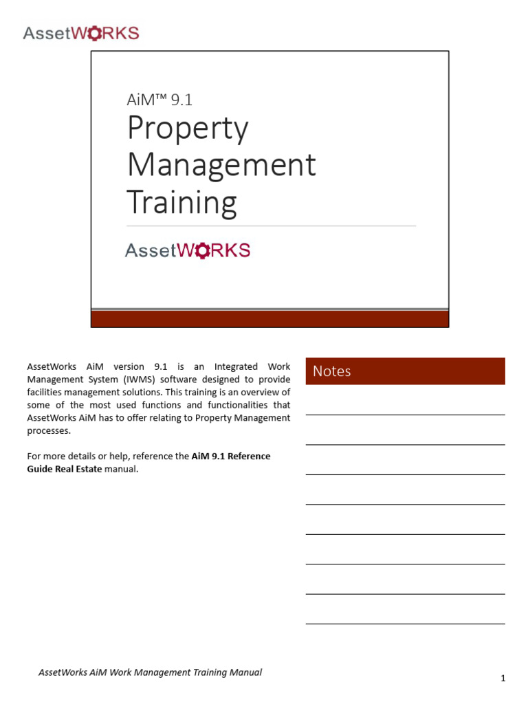 UCONN AiM Property Management Training 13DEC17 | PDF | Information ...