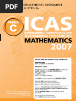 ICAS 2018 - MA - Paper - C - PP-PDFs | PDF | Numbers | Arithmetic
