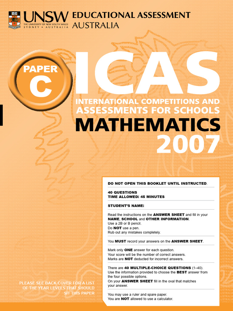 2007 Mathematics Paper C | PDF