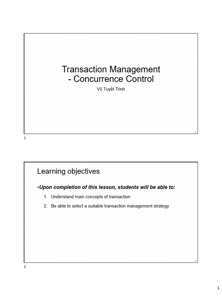 Slides10 Concurrency Pdf Database Transaction Acid
