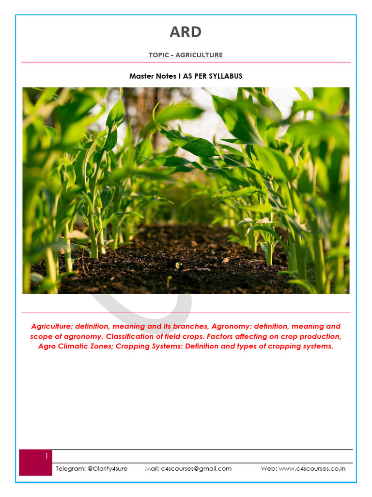 NABARD Master Notes PI 2 Lyst1715221097394 | PDF | Agriculture | Herbicide
