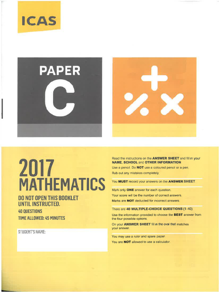 2017 Mathematics Paper C | PDF
