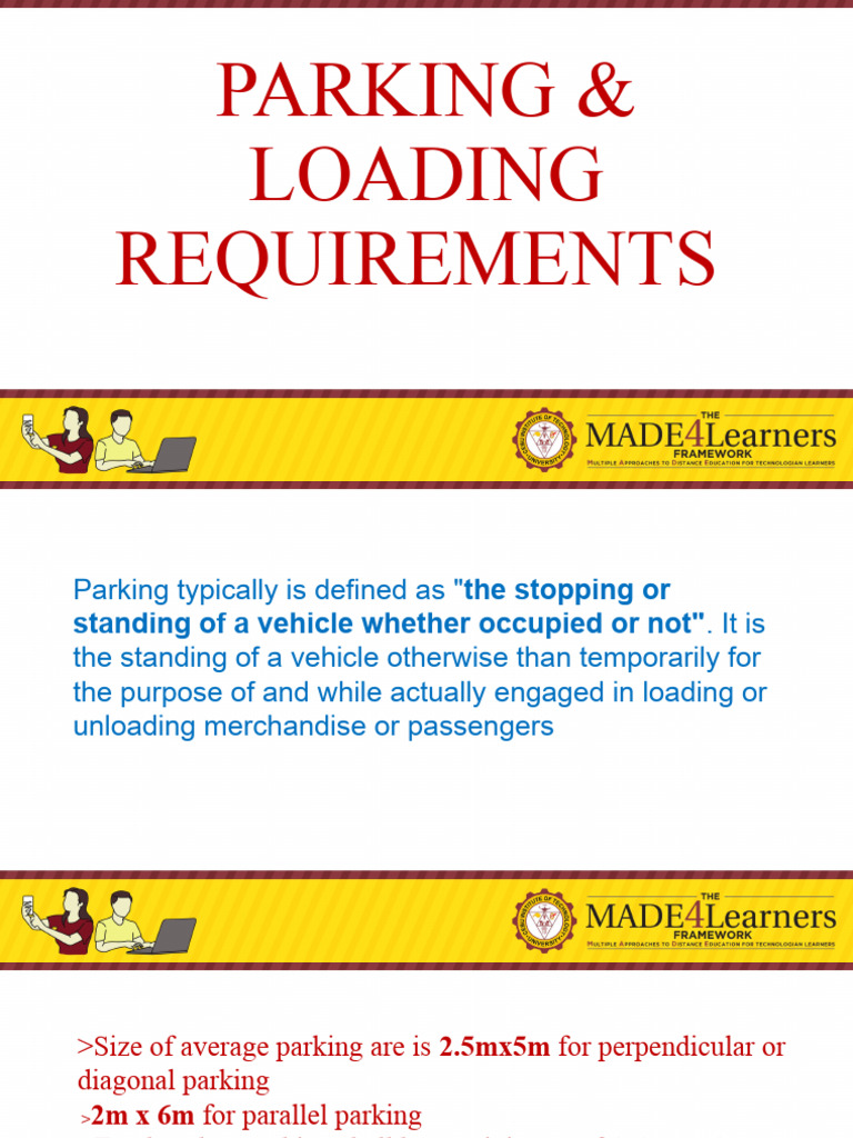 Parking and Loading Requirements Guide | PDF | Parking