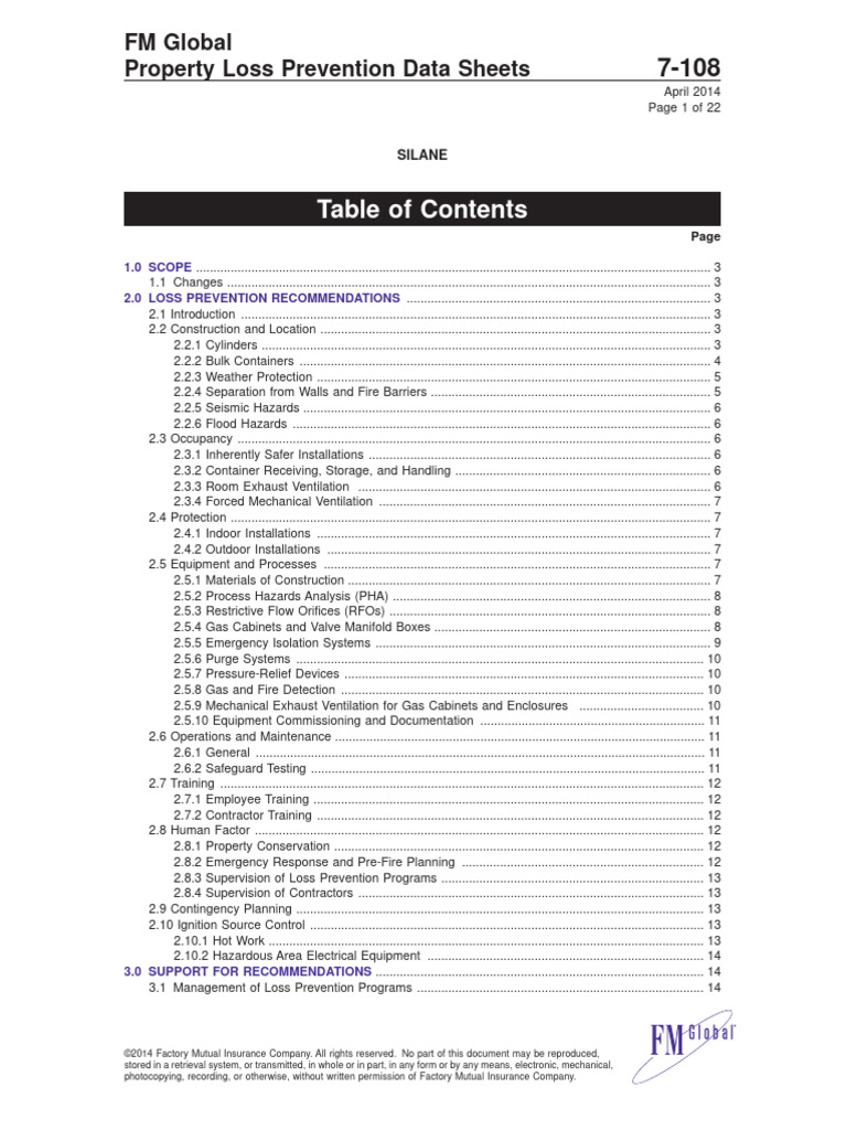 FM-DS-07-108 (Silane) | PDF | Fire Sprinkler System | Ventilation ...