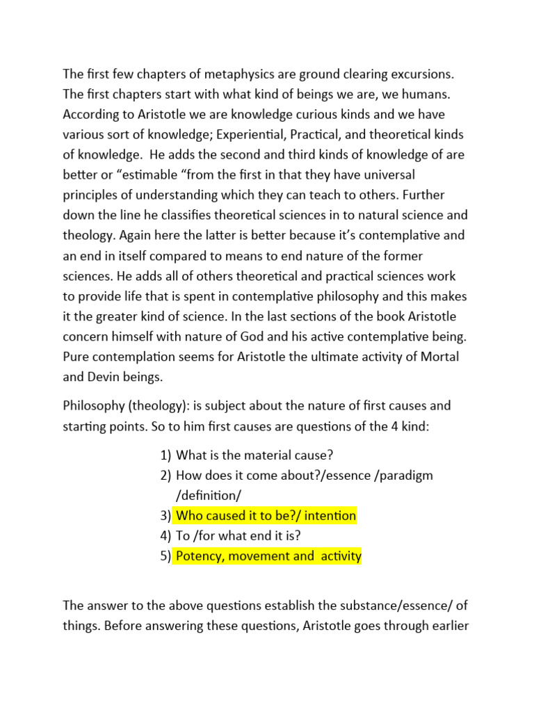 Aristotle Metaphysics Review Get | PDF | Substance Theory | Existence