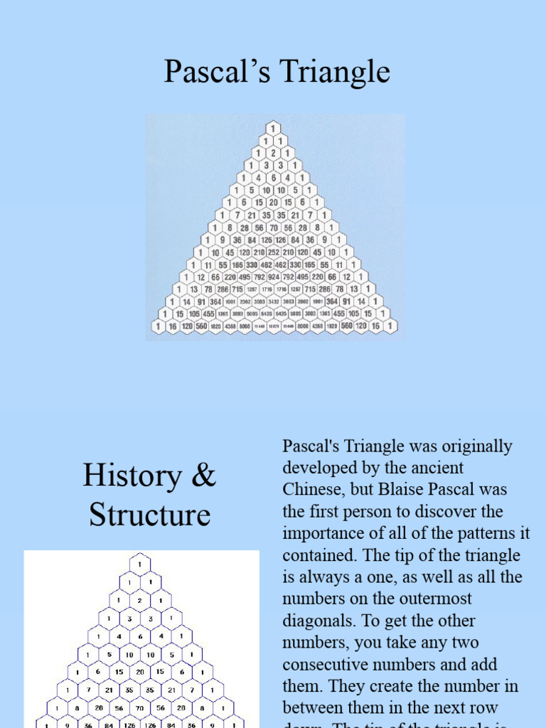 Pascals Triangle | PDF