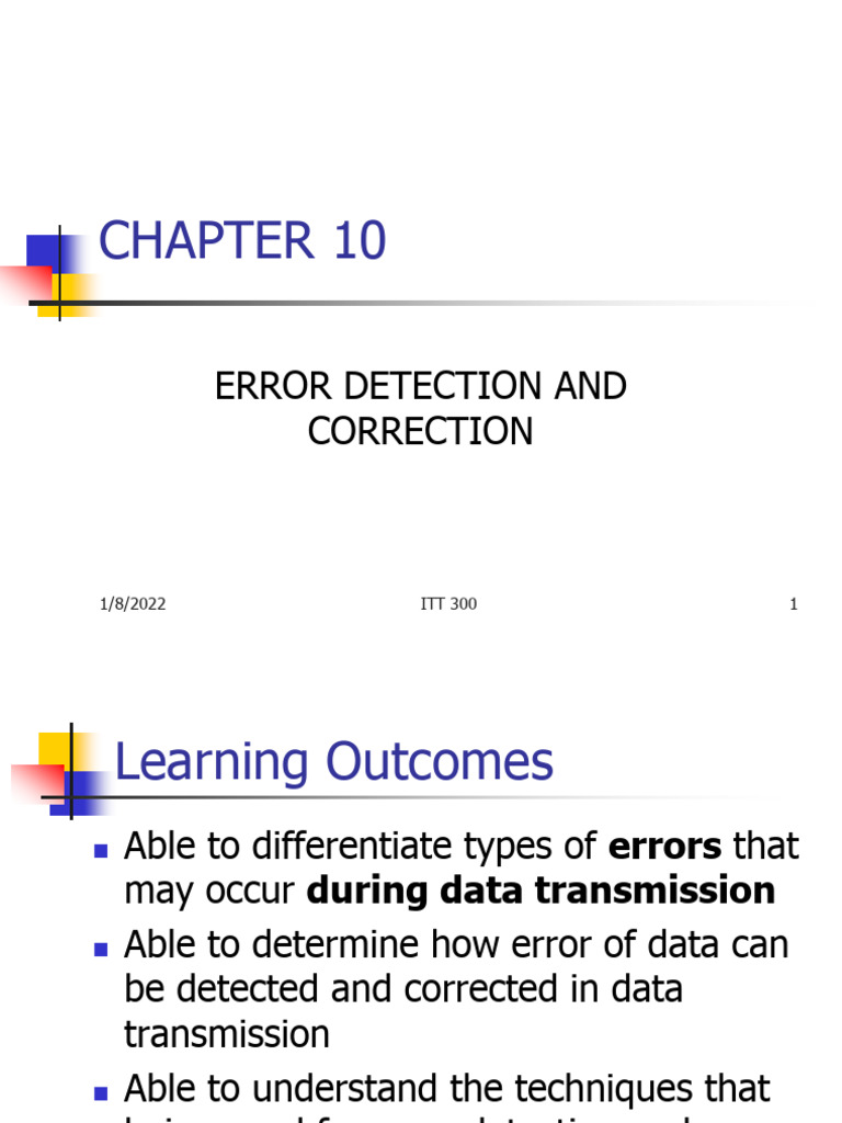 Chapter 10: Error Detection Techniques | PDF | Error Detection And Correction | Arithmetic