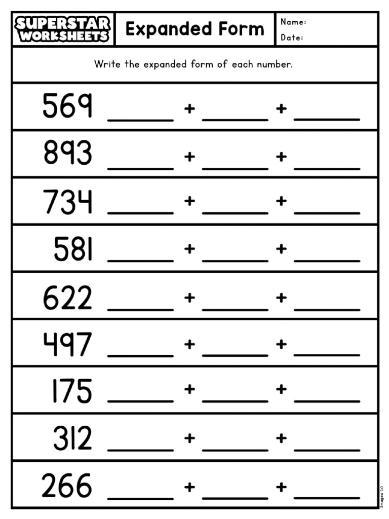 Expanded Form Hundreds | PDF