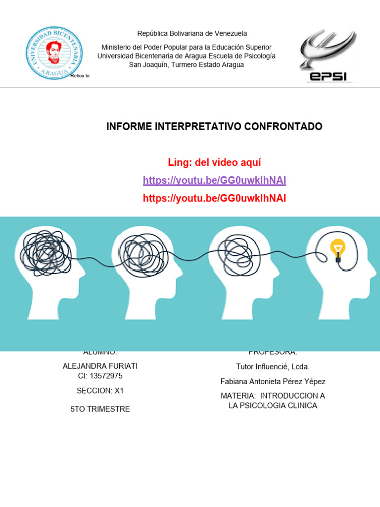 Informe Interpretativo Comprontado Sumativa Iv | PDF | Salud mental ...