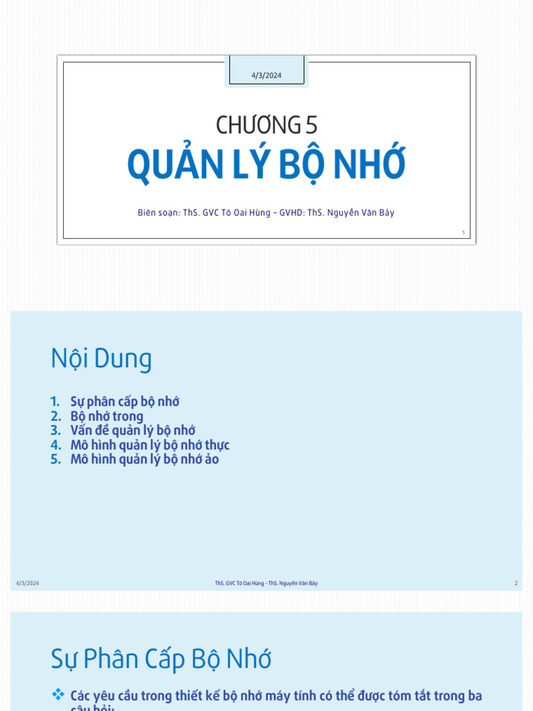 Chapter5 QuanLyBoNho | PDF