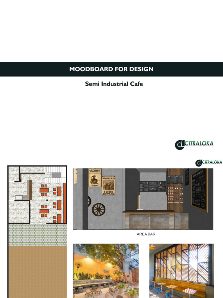 Moodboard Desain Café Semi Industrial | PDF | Seni