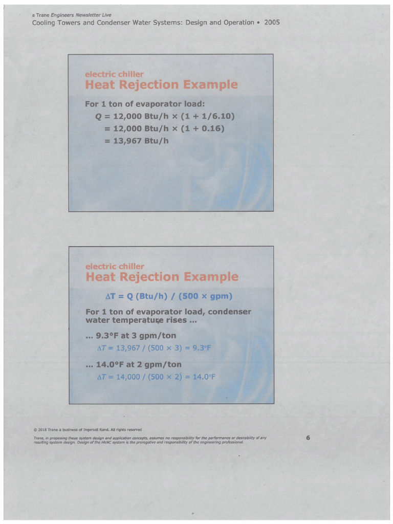 Cooling Towers - Trane Learning Material | PDF