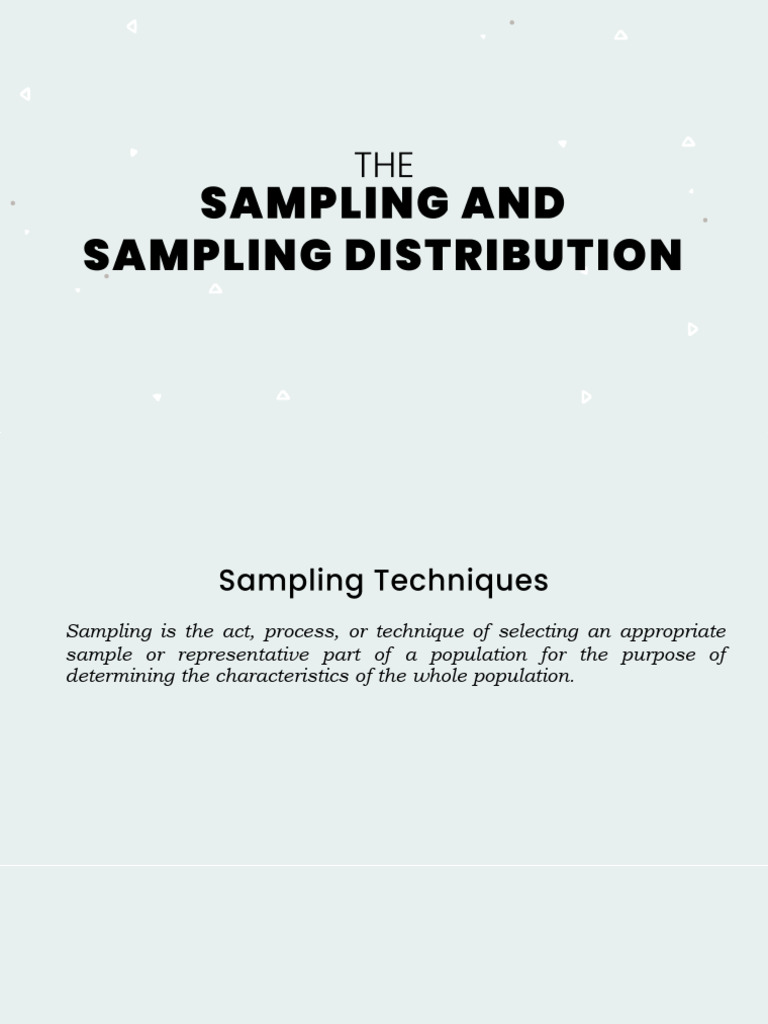 Week 2 - Random Sampling | PDF | Sampling (Statistics) | Scientific Method