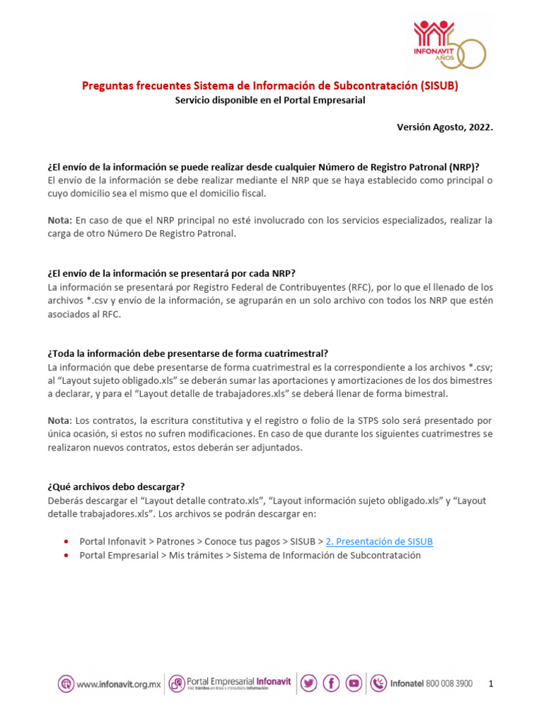 Guía SISUB para Empresas | PDF