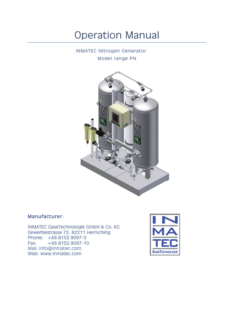 Nitrogen Genrator - Dokumentation - EN - N | PDF | Adsorption | Gases