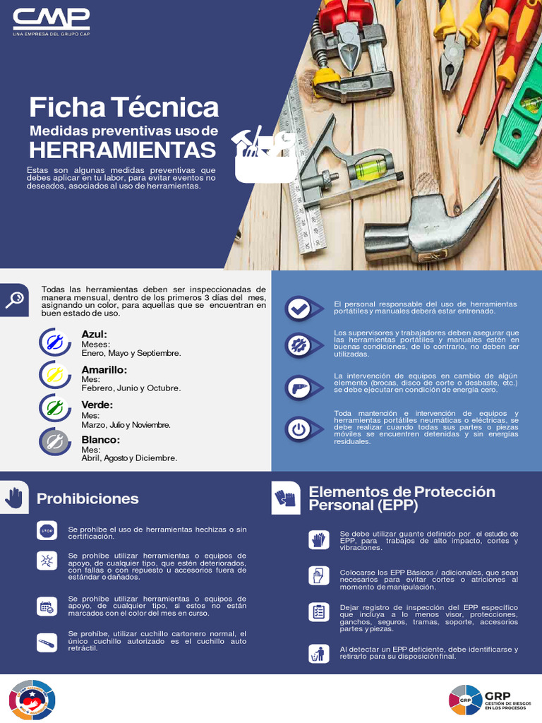 Ficha Tecnica - Herramientas CMP | PDF