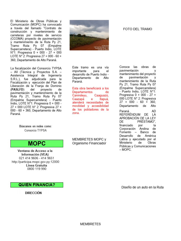 Borrador Triptico | PDF | Transporte