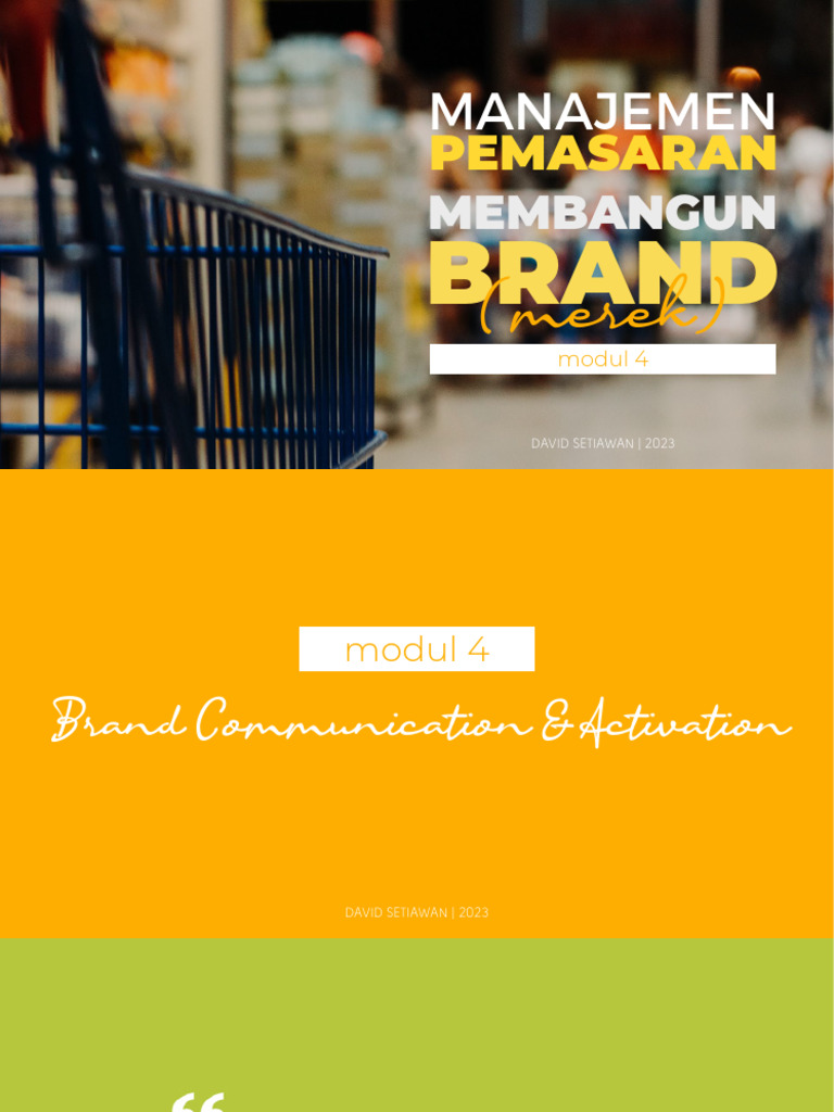 Modul 4 Brand Communication Activation Pdf Brand Business