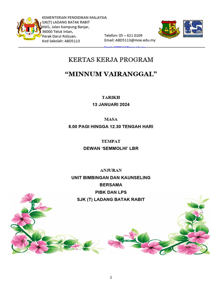 Kertas Kerja Program | PDF | Karier & Perkembangan