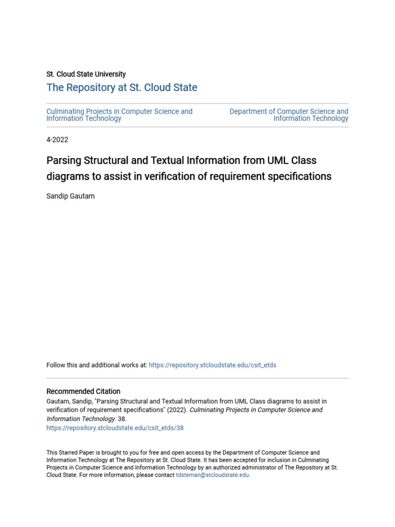 Parsing Structural and Textual Information From UML Class Diagram | PDF | Class (Computer ...