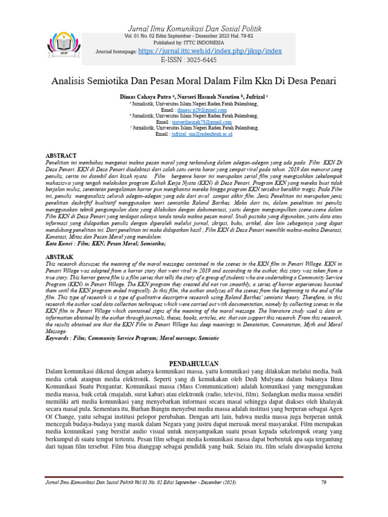Makna Moral Film KKN di Desa Penari | PDF