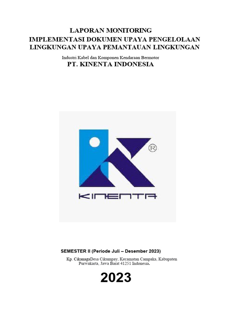 Laporan UKL-UPL PT Kinenta 2023 | PDF | Teknologi & Rekayasa