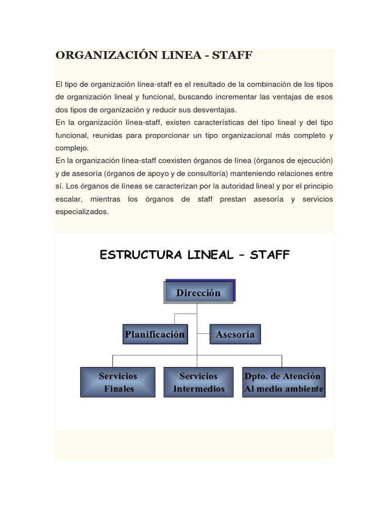 Organos de Linea y Staff | PDF | Planificación | Economias
