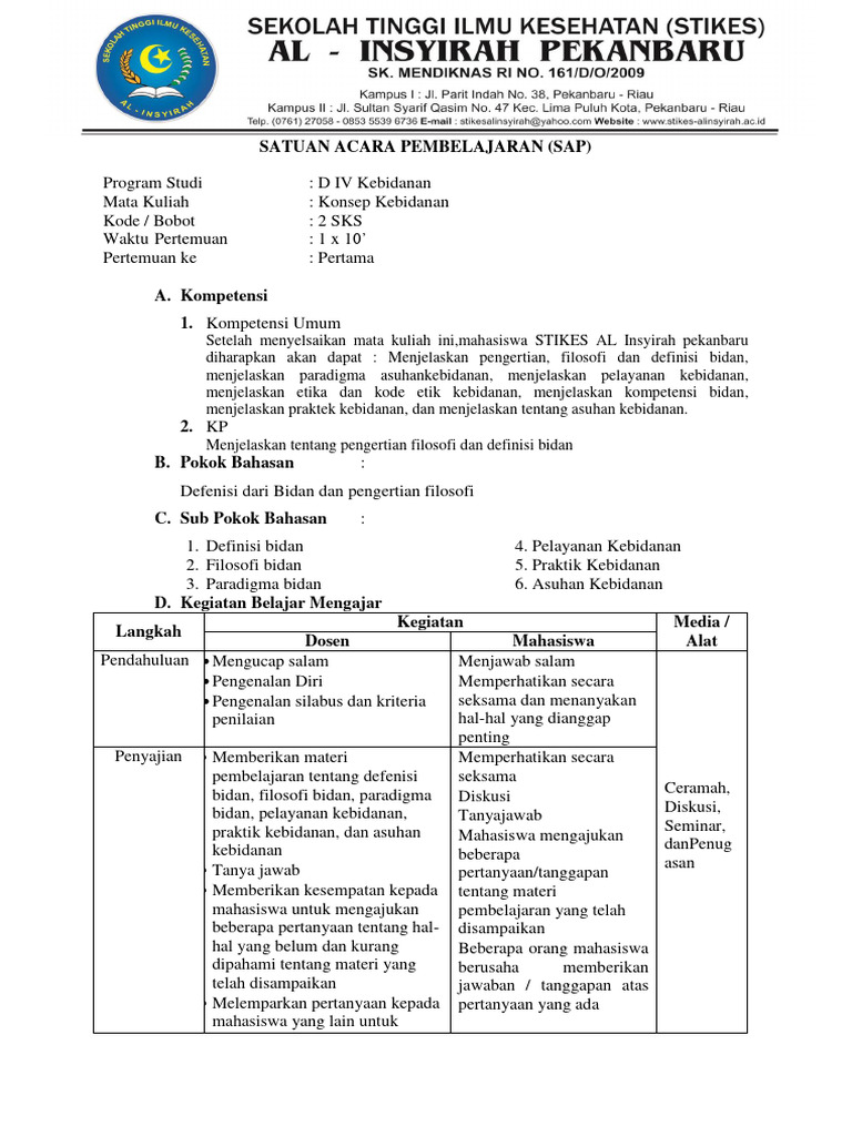 Format Sap-Rpp | PDF | Karier & Perkembangan