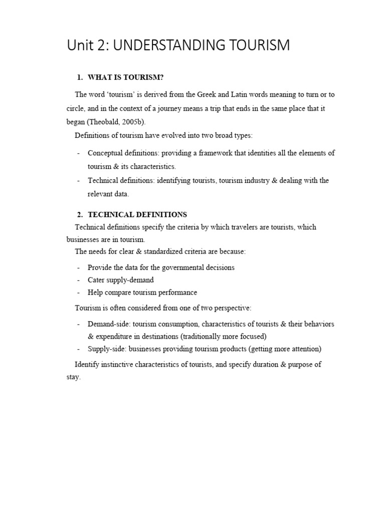 Tourism Management - Understanding Tourism | PDF | Tourism | Travel Agency