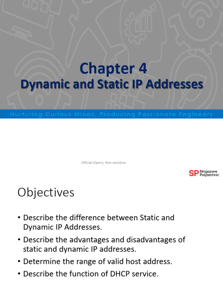 Chapter 4 - Dynamic and Static IP Addresses-2022 | PDF | Ip Address ... Chapter 4 - Dynamic and Static IP Addresses-2022 | PDF | Ip Address ...