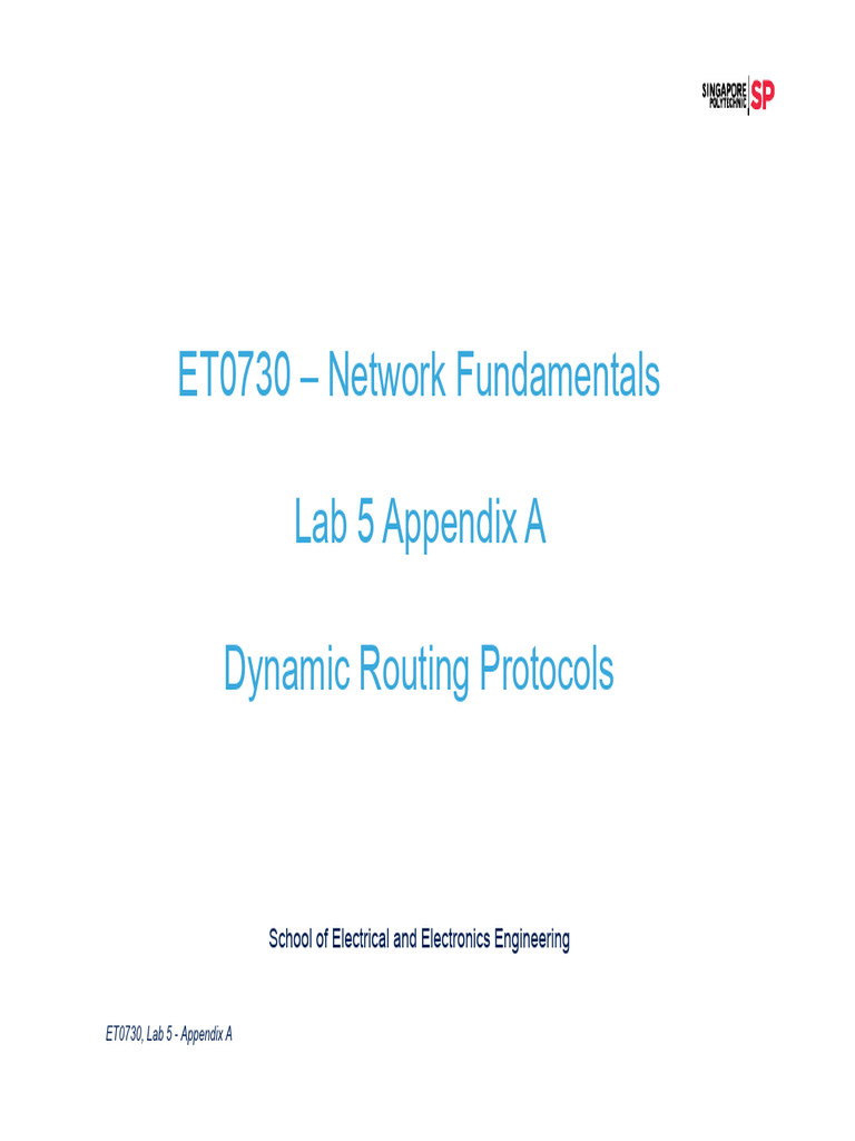 Et0730 Et0808 Lab5 Appendix A Dynamic Routing Protocols Pdf Routing Router Computing