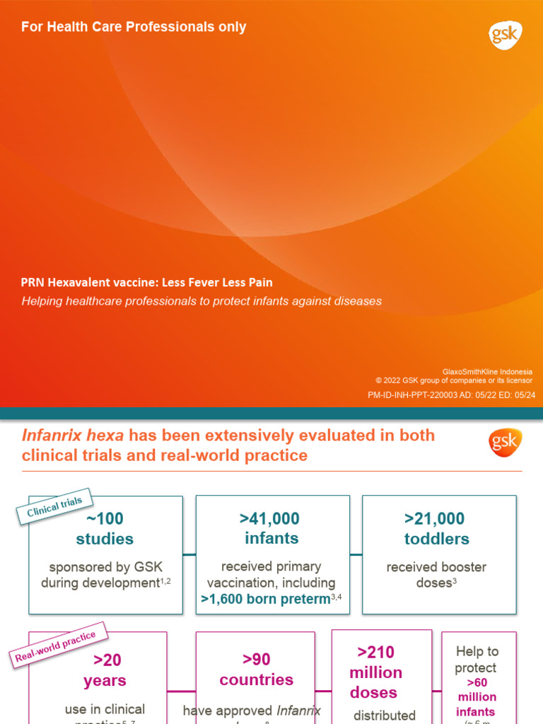 HCPE 2022 Infanrix Hexa Promotional Slide Deck. | PDF | Vaccination ...