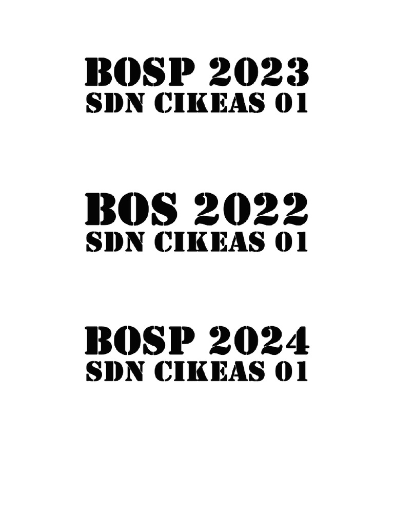 Stiker Bosp | PDF
