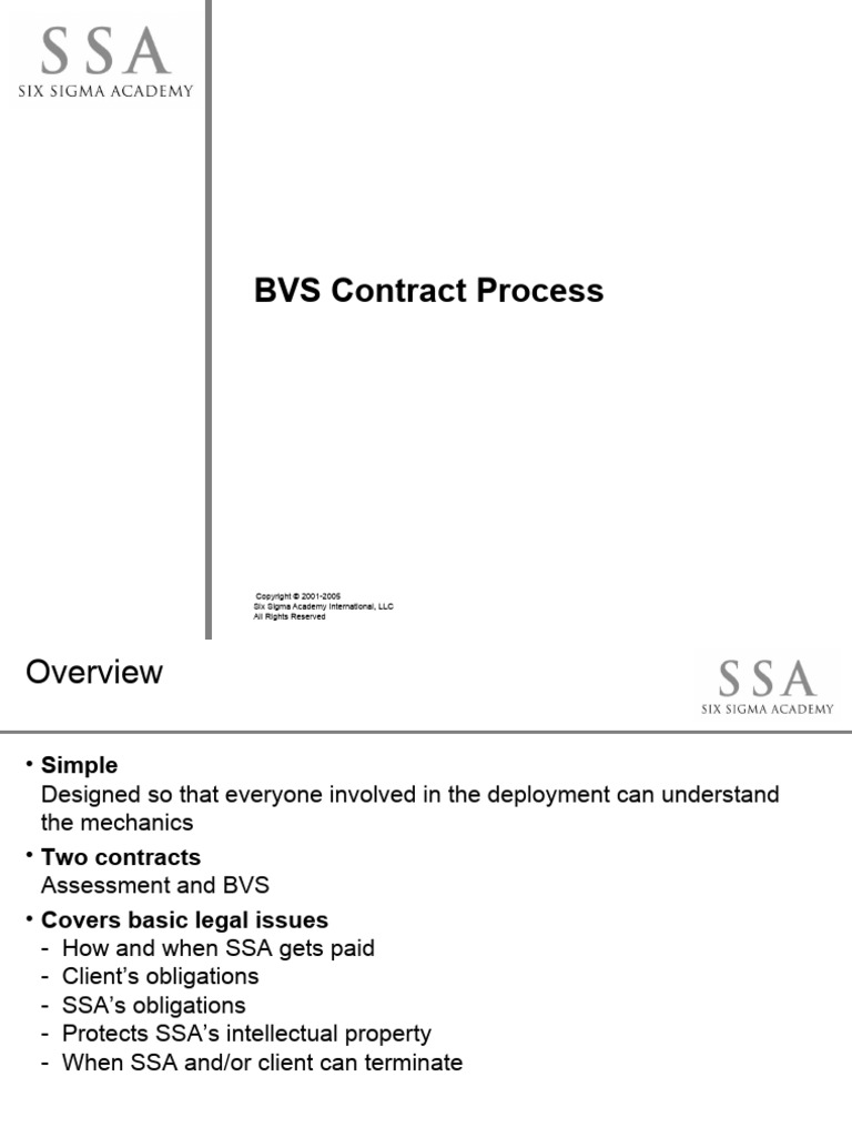 SSA BVS Contract Process | PDF | Copyright | Private Law