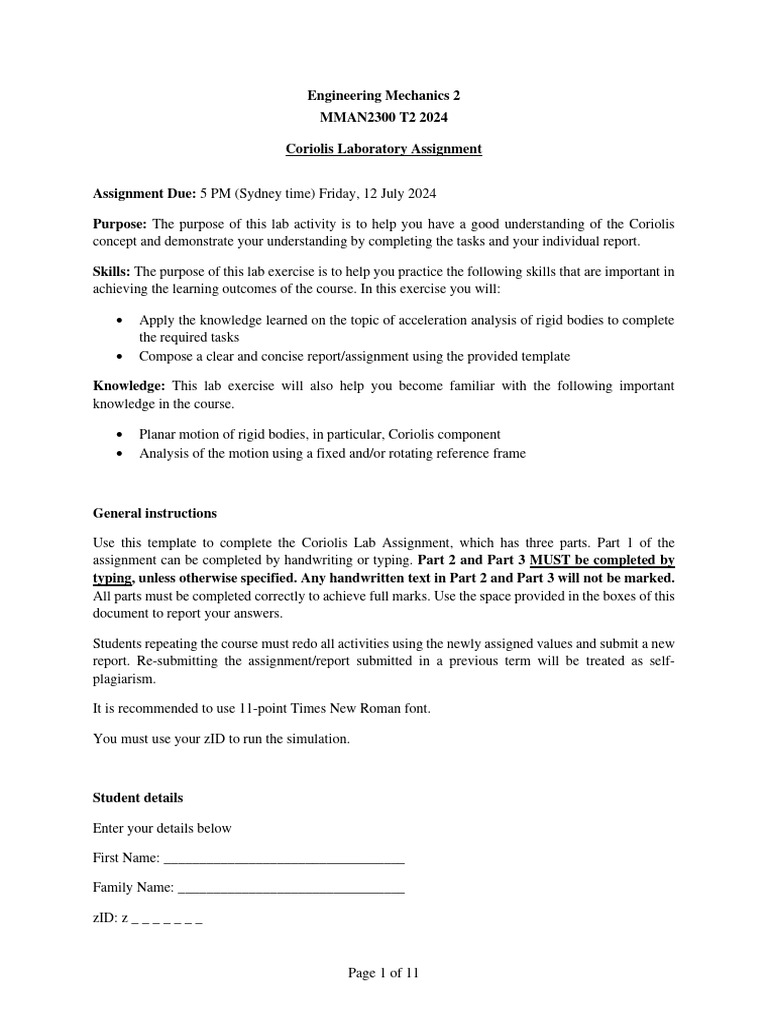 Lab 1 Assignment Template | PDF | Acceleration | Velocity