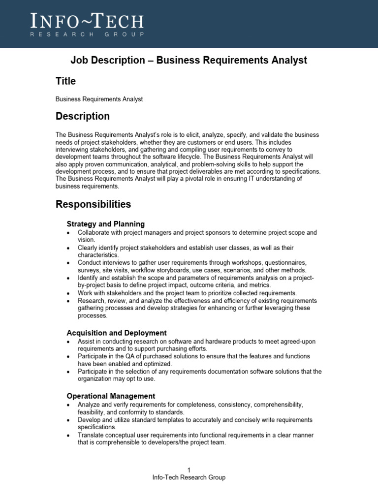 05 Business Requirements Analyst | PDF | Computing | Systems Engineering