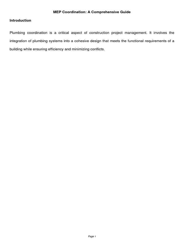 Plumbing Coordination Guide for MEP | PDF | Building Information ...