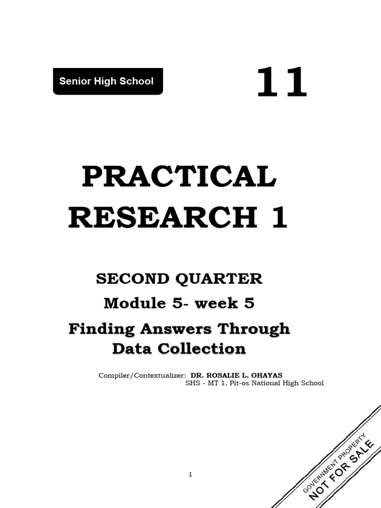 Prac - Res.1 Quarter 2 Module 5 | PDF | Focus Group | Interview