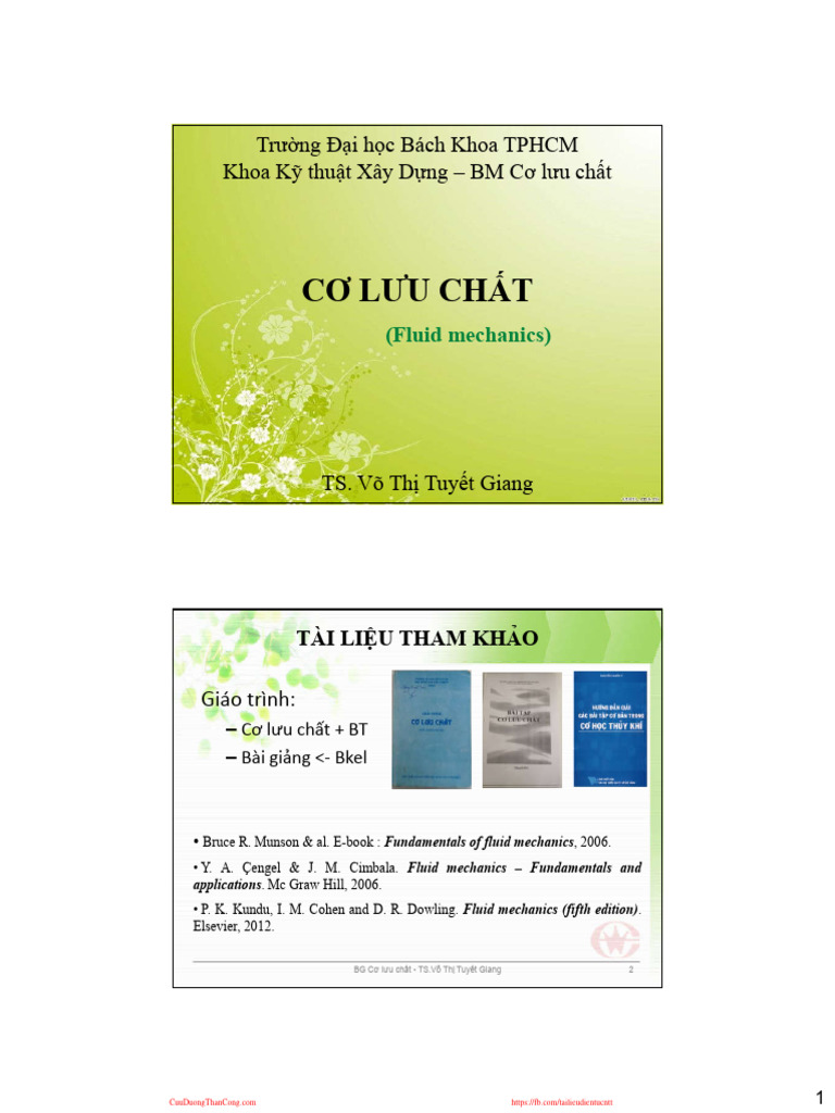 Co-Luu-Chat - Vo-Thi-Tuyet-Giang - Bai-Giang-Co-Luu-Chat-Vtt-Giang - (Cuuduongthancong - Com) | PDF