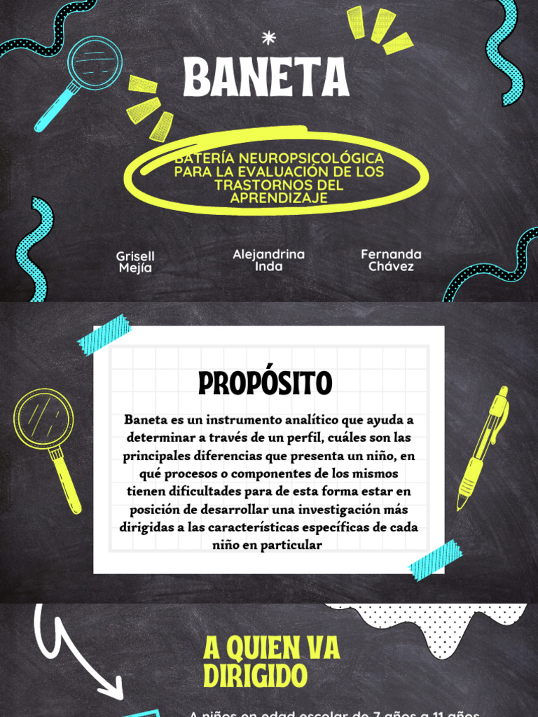 BANETA: Evaluación de Trastornos del Aprendizaje | PDF | Memoria ...