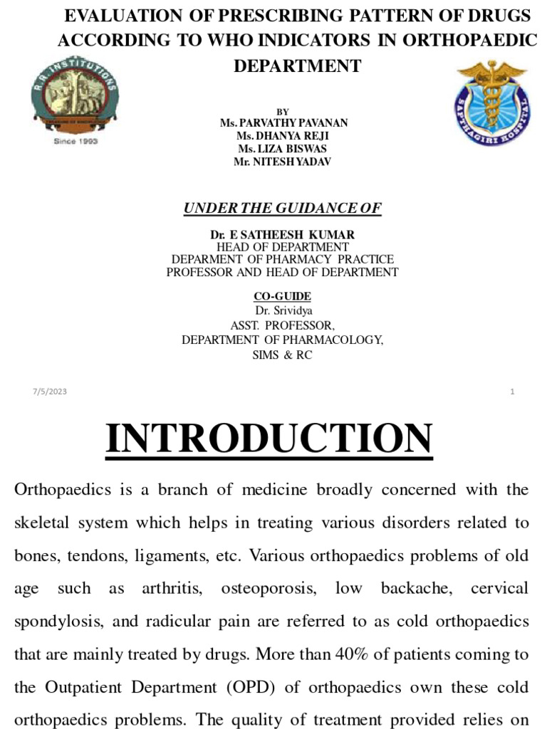 Project PPT Ortho-3 | PDF | Orthopedic Surgery | Patient