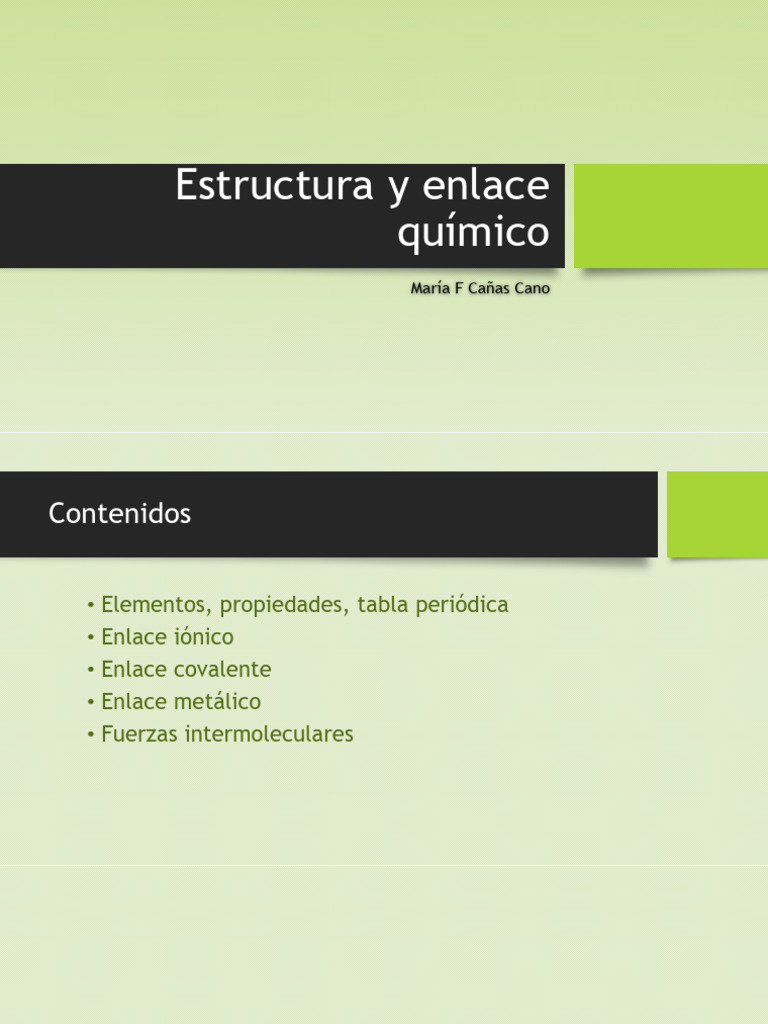 Estructura y Enlace | PDF | Enlace químico | Enlace iónico