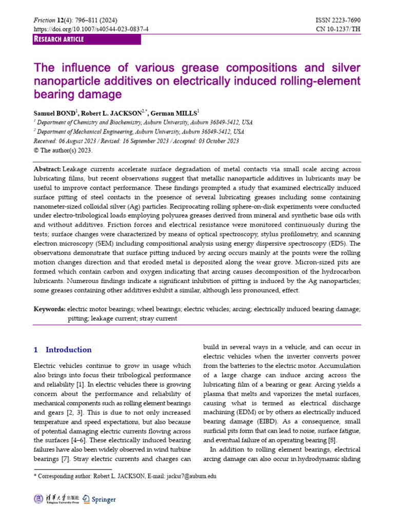 2024 Auburn Univ Electrical Damage Conductive Greases | PDF | Lubricant ... 2024 Auburn Univ Electrical Damage Conductive Greases | PDF | Lubricant ...