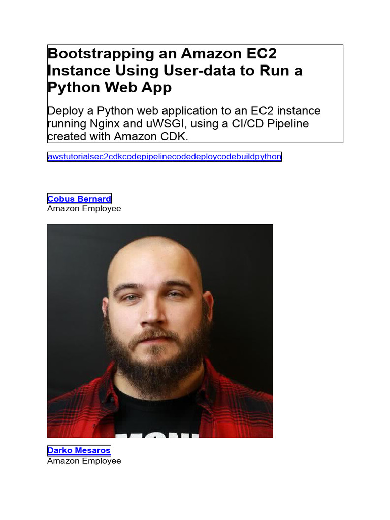 Bootstrapping An Amazon EC2 Instance Using User | PDF | Networking | Internet & Web